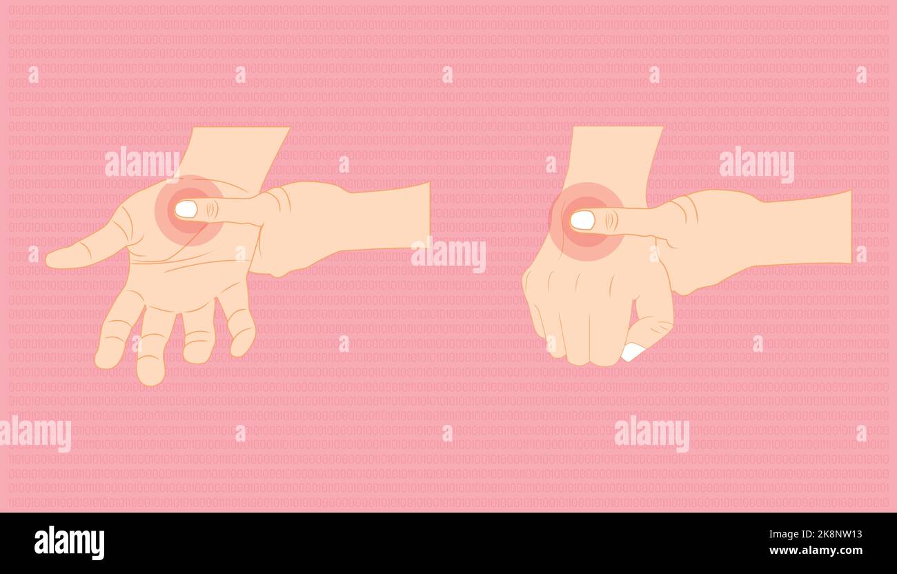 A Vector Illustration Of A Hand Massage On A Pink Background Stock Vector Image And Art Alamy
