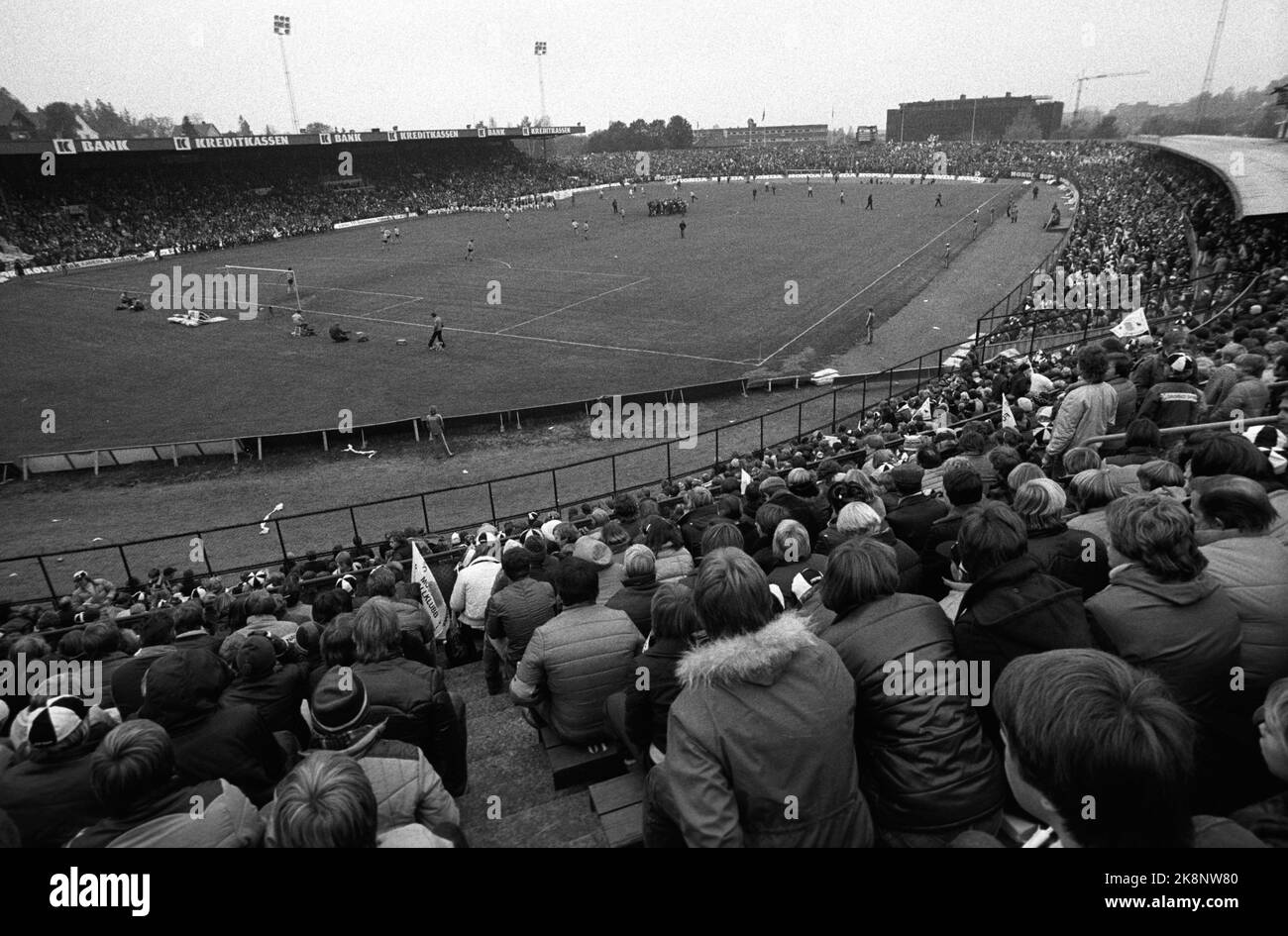Oslo, 19811025. Ullevaal Stadium, the cup final in football. Lillestrøm ...