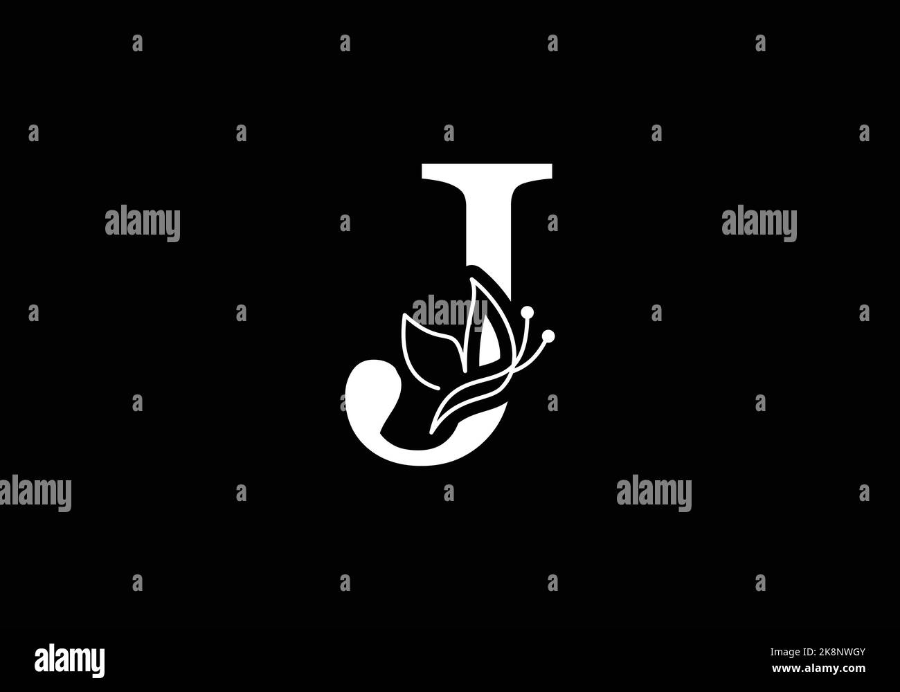 Butterfly Logo On Letter J Template. Initial Butterfly Sign Concept ...