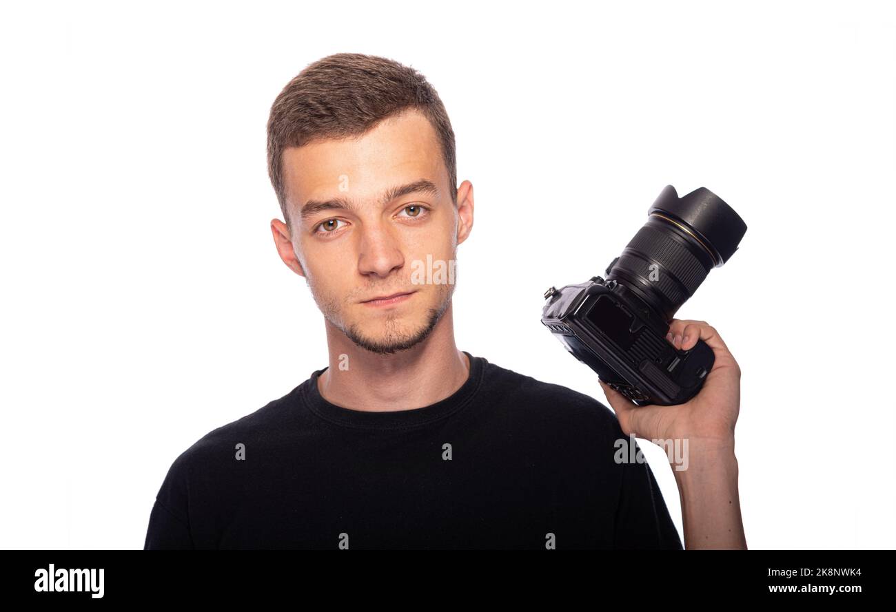 Man professional movie camera hi-res stock photography and images - Alamy