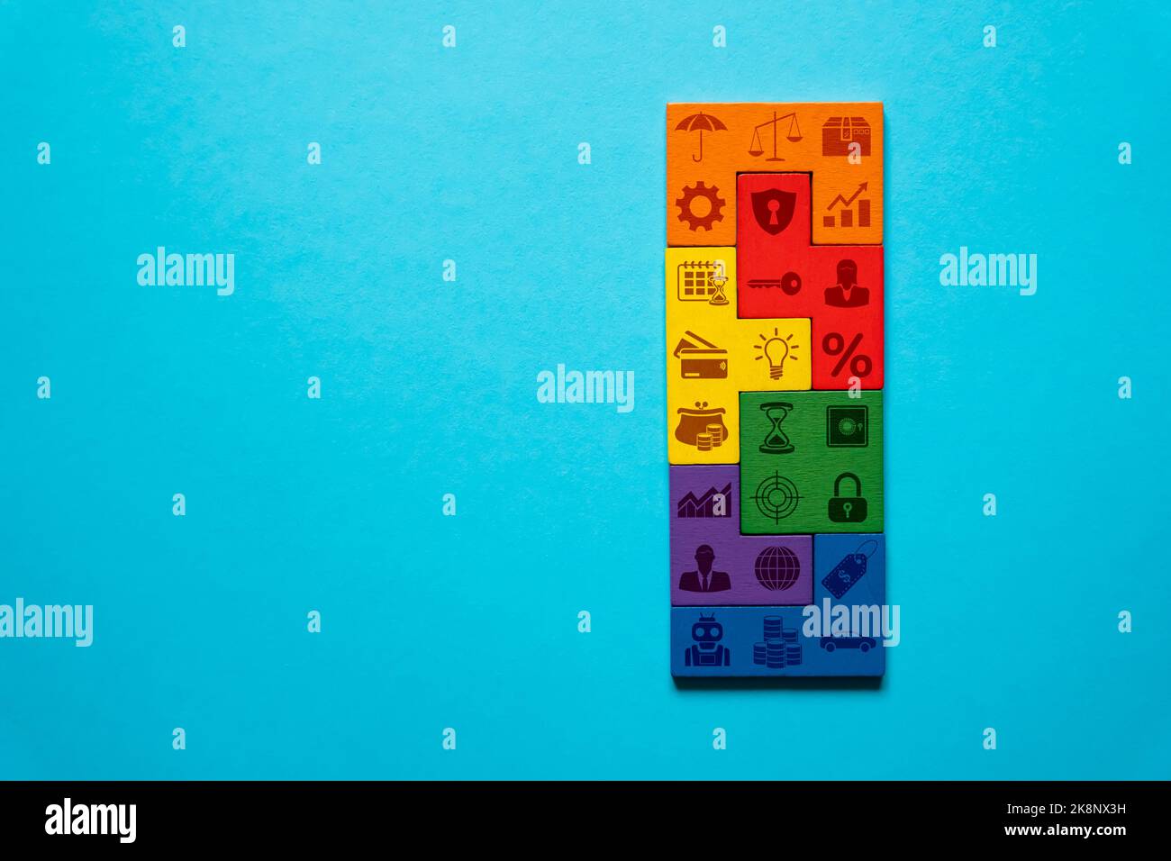 Ideally assembled business model from components and parts. The recipe ...