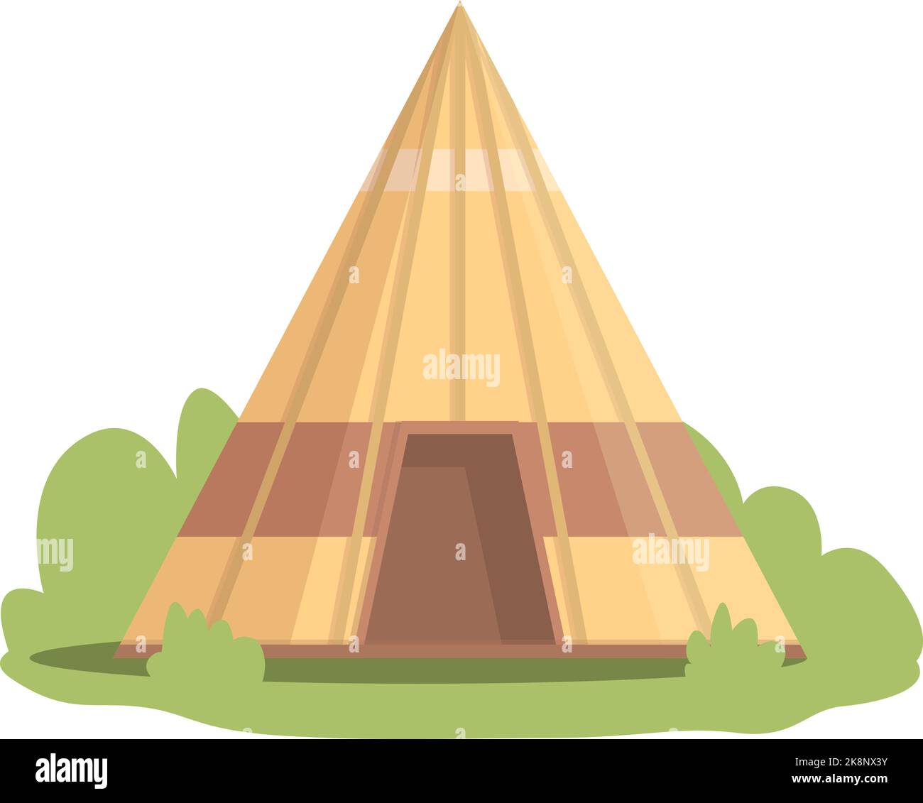 Lodge tent icon cartoon vector. Camping house. Nature weekend Stock ...