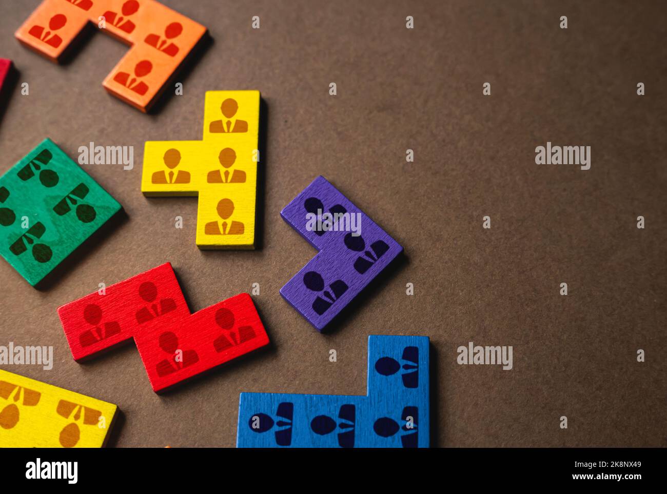 Parts of people representing teams and groups of people. Searching and ...