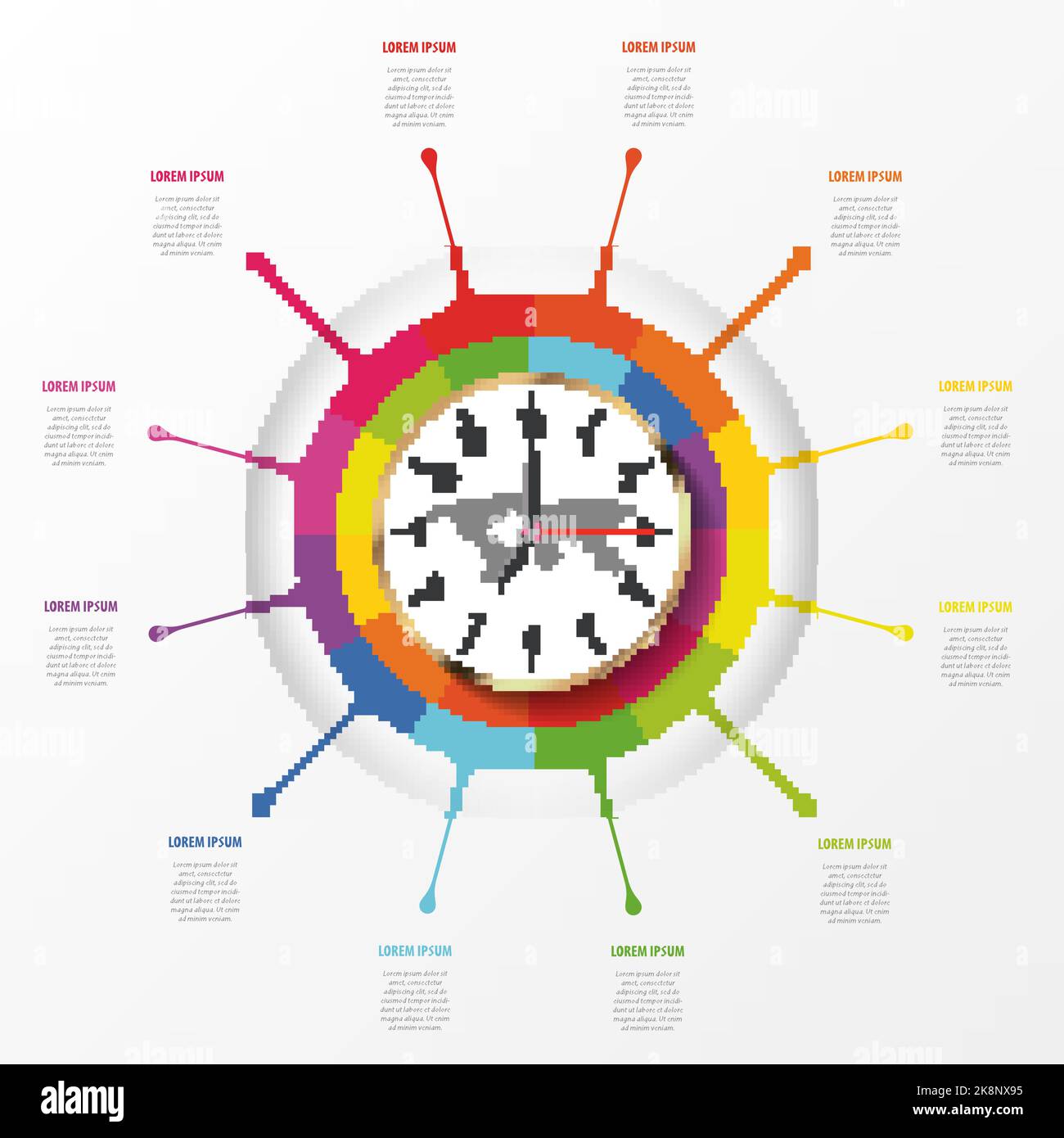 Modern work time management planning infographics. Vector Stock Vector ...