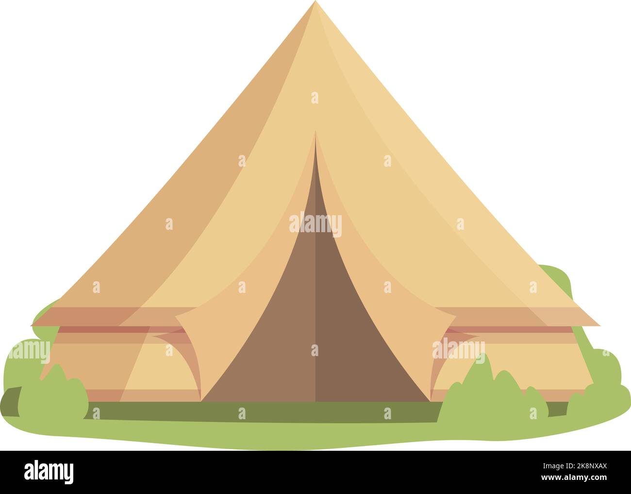 Tent forest icon cartoon vector. Camping house. Weekend travel Stock ...