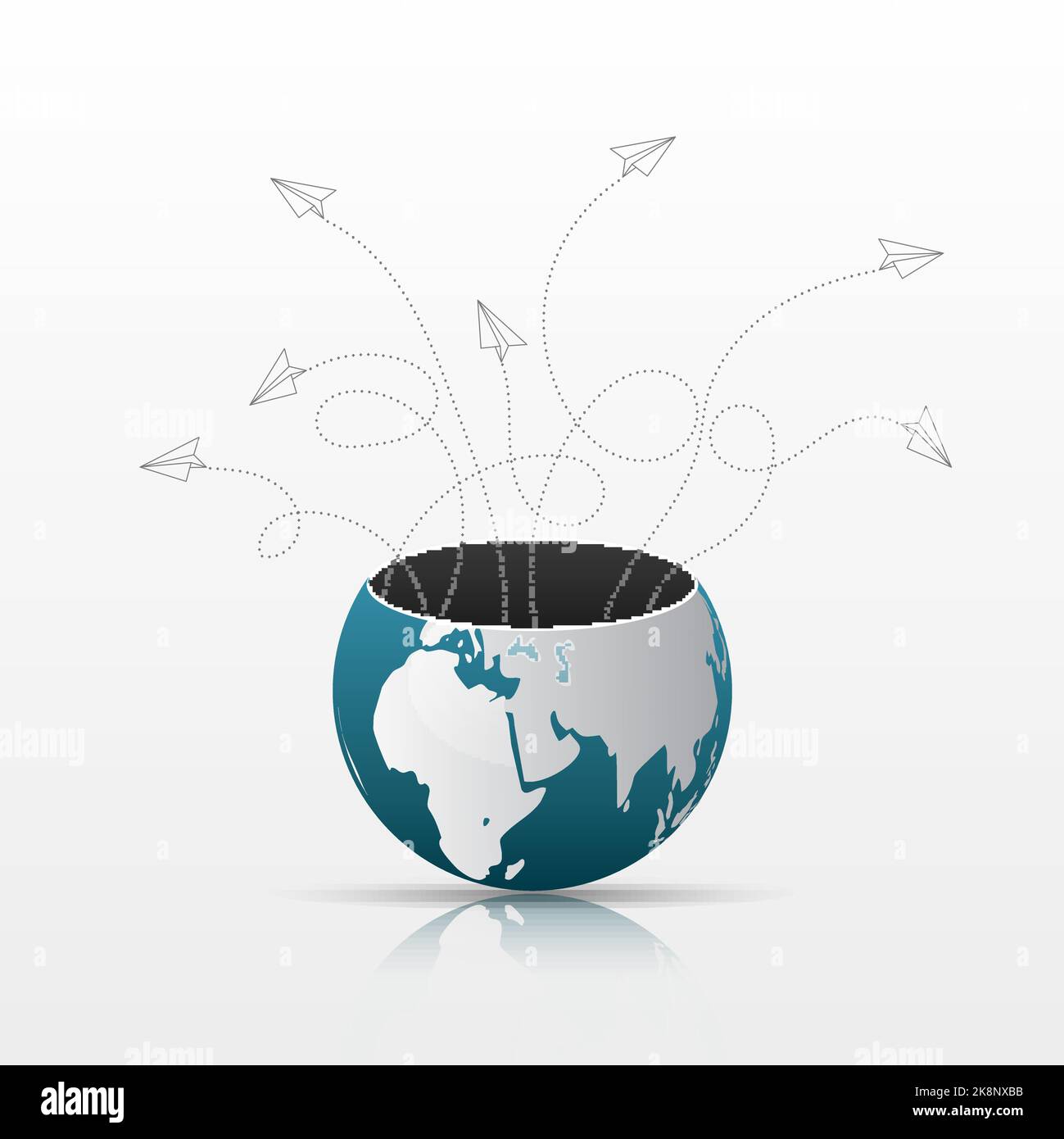 Modern Globe Connections Network Design Vector Illustration Stock Vector Image And Art Alamy