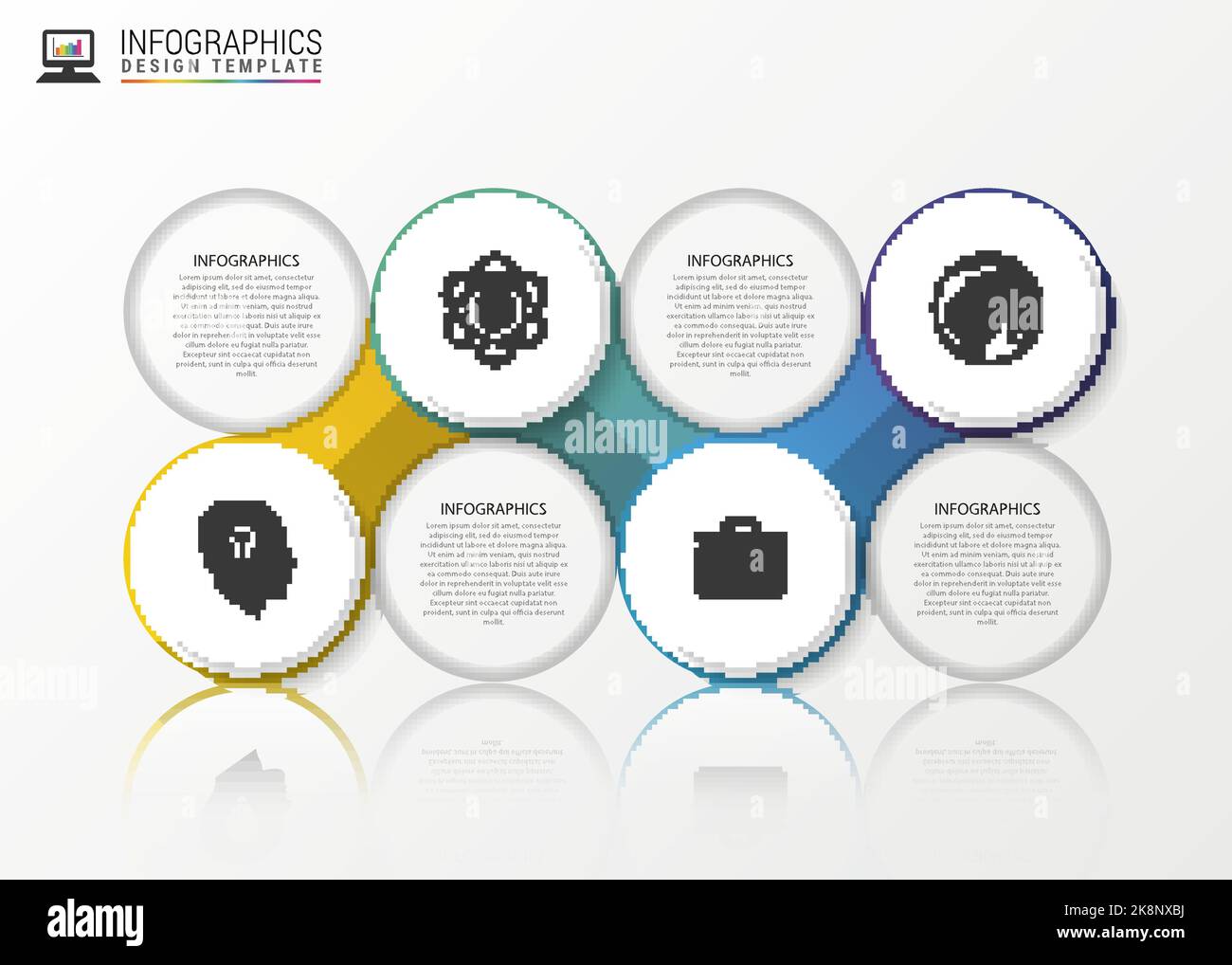 Abstract speech bubble infographic. Modern design template. Vector ...