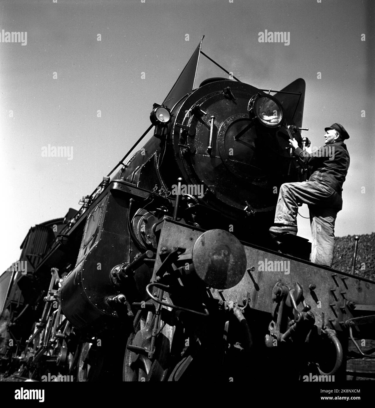 Oslo. 1954. Type 31 steam locomotive, which was a high mountain ...