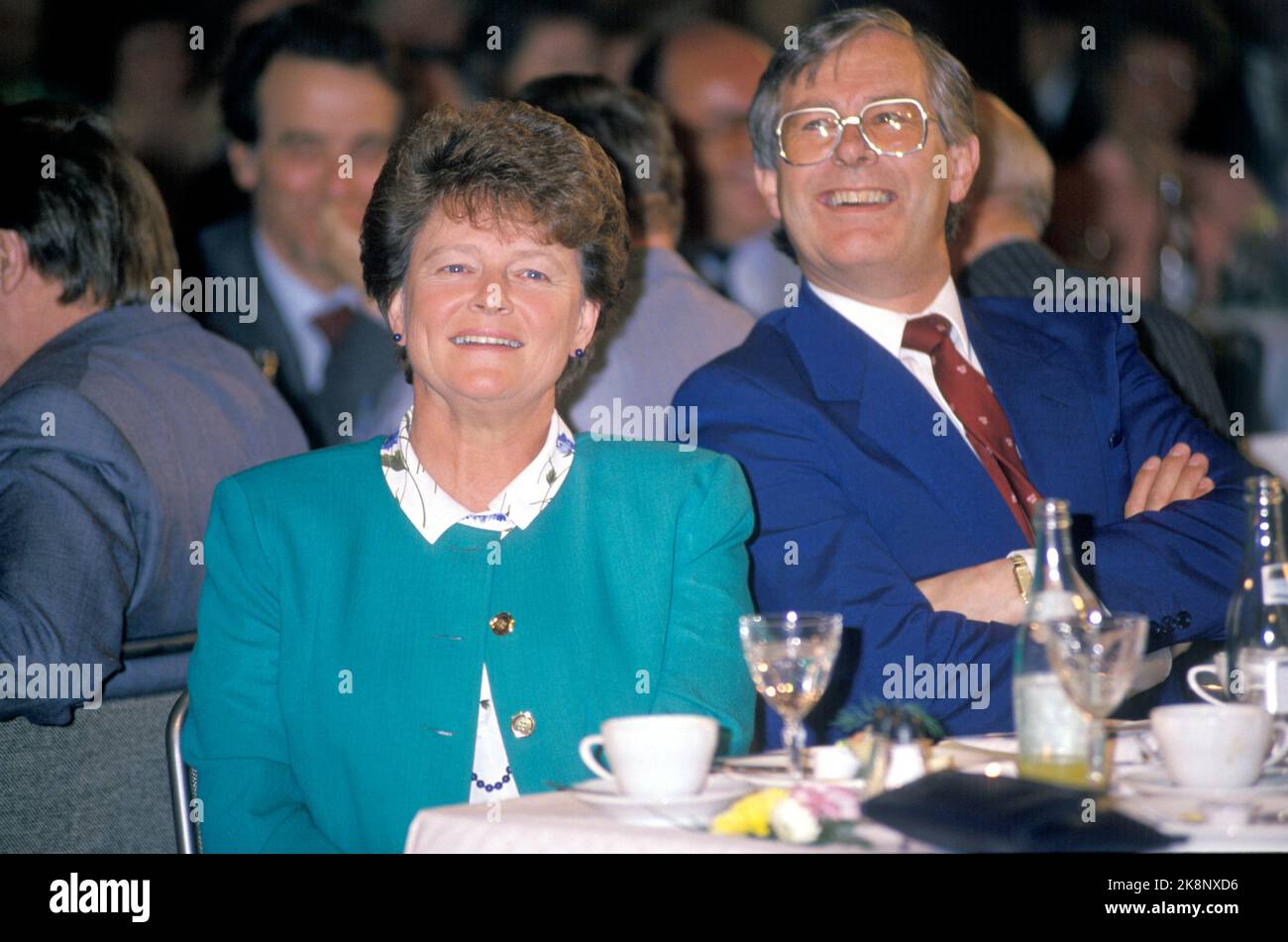 Oslo 19890420 Prime Minister Gro Harlem Brundtland celebrates his 50th ...