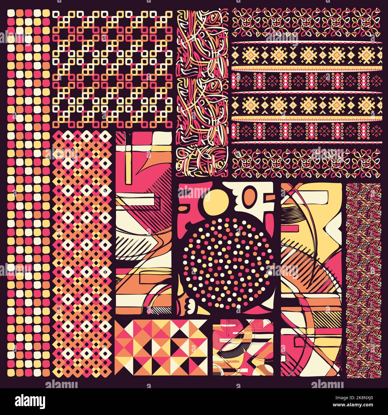 Abstract yellow color design collage Stock Vector Image & Art - Alamy