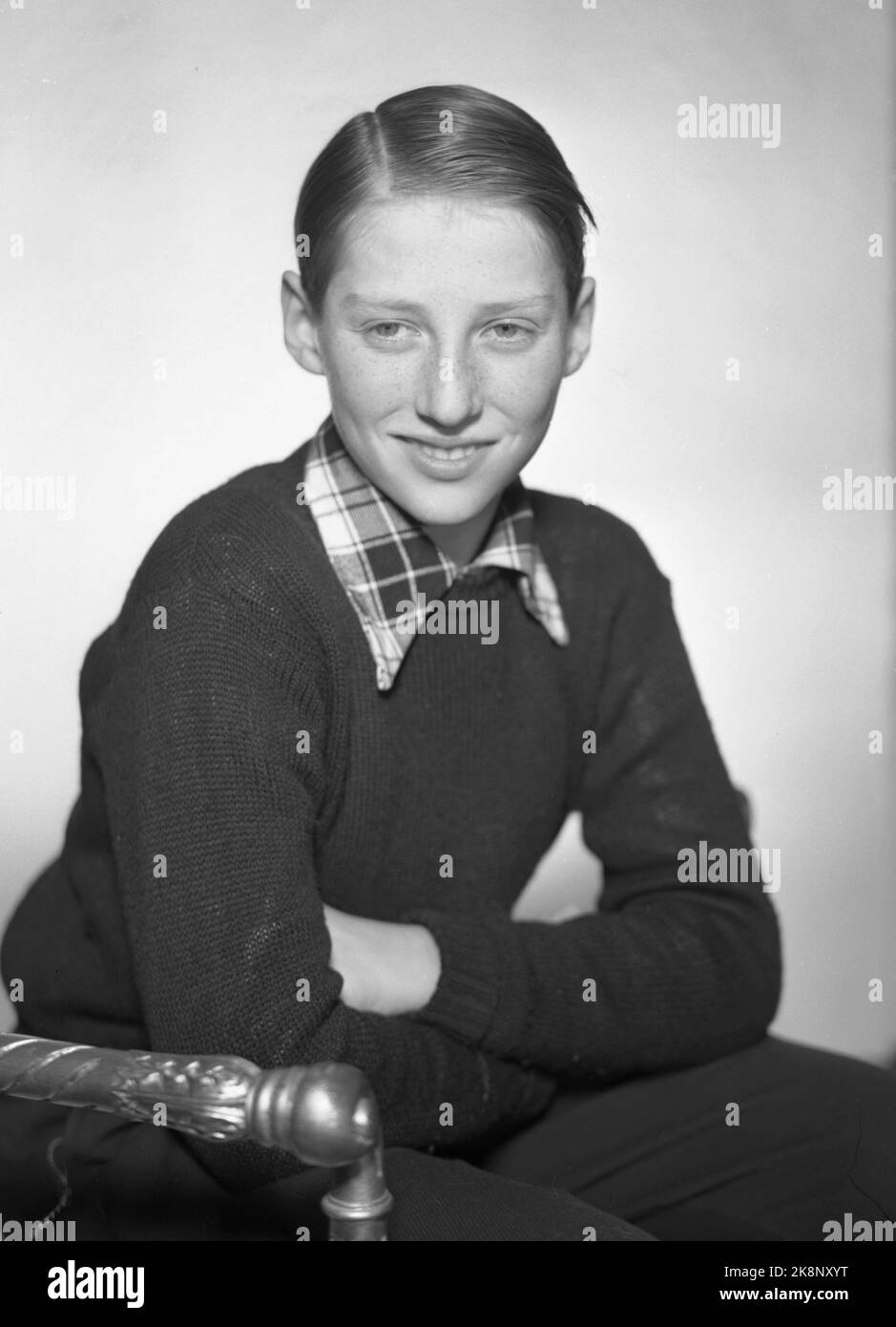 Oslo 19490202. Portrait of Prince Harald. Photo: NTB Archive / NTB ...