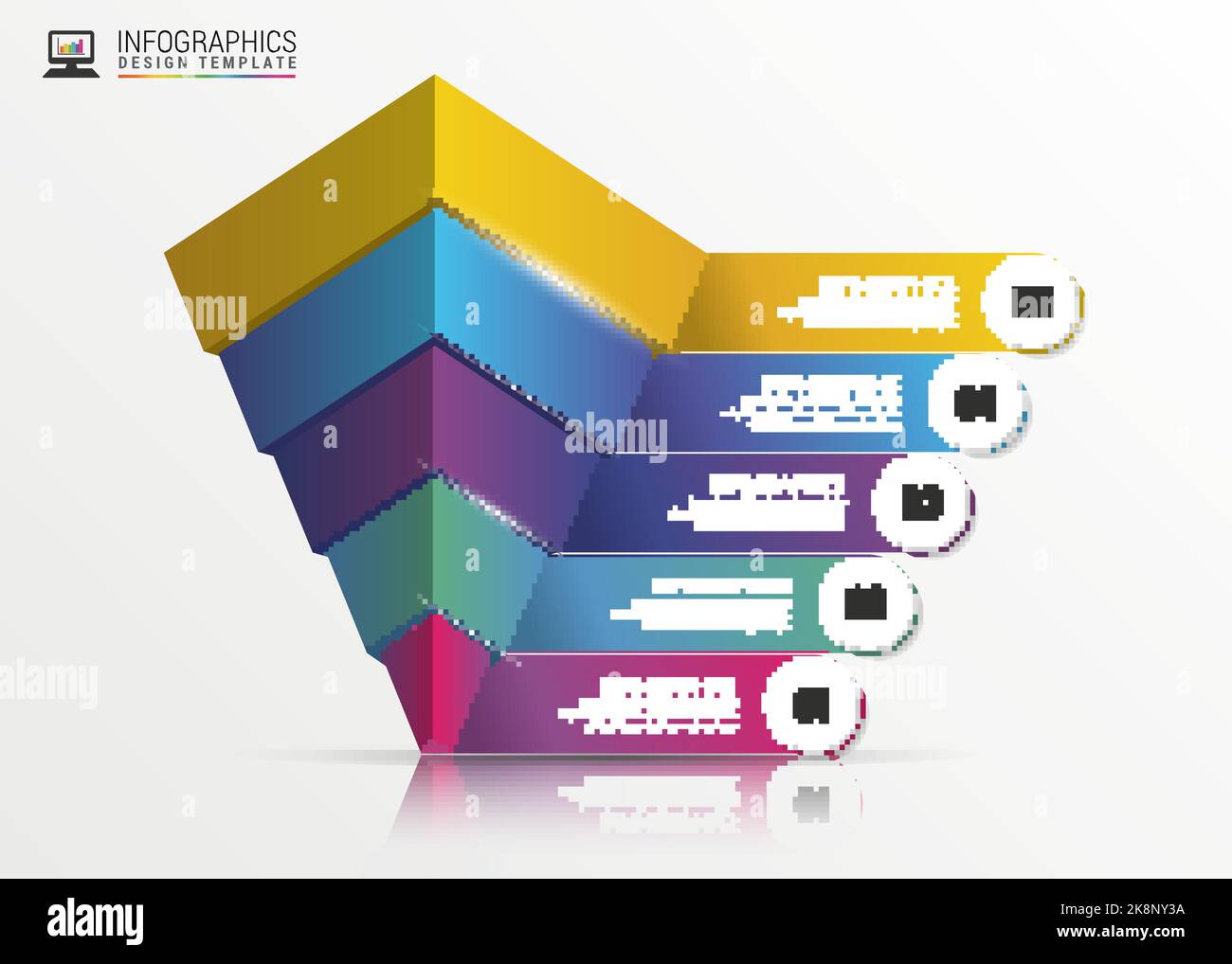 Pyramid. Infographic concept. Modern design template. Vector ...
