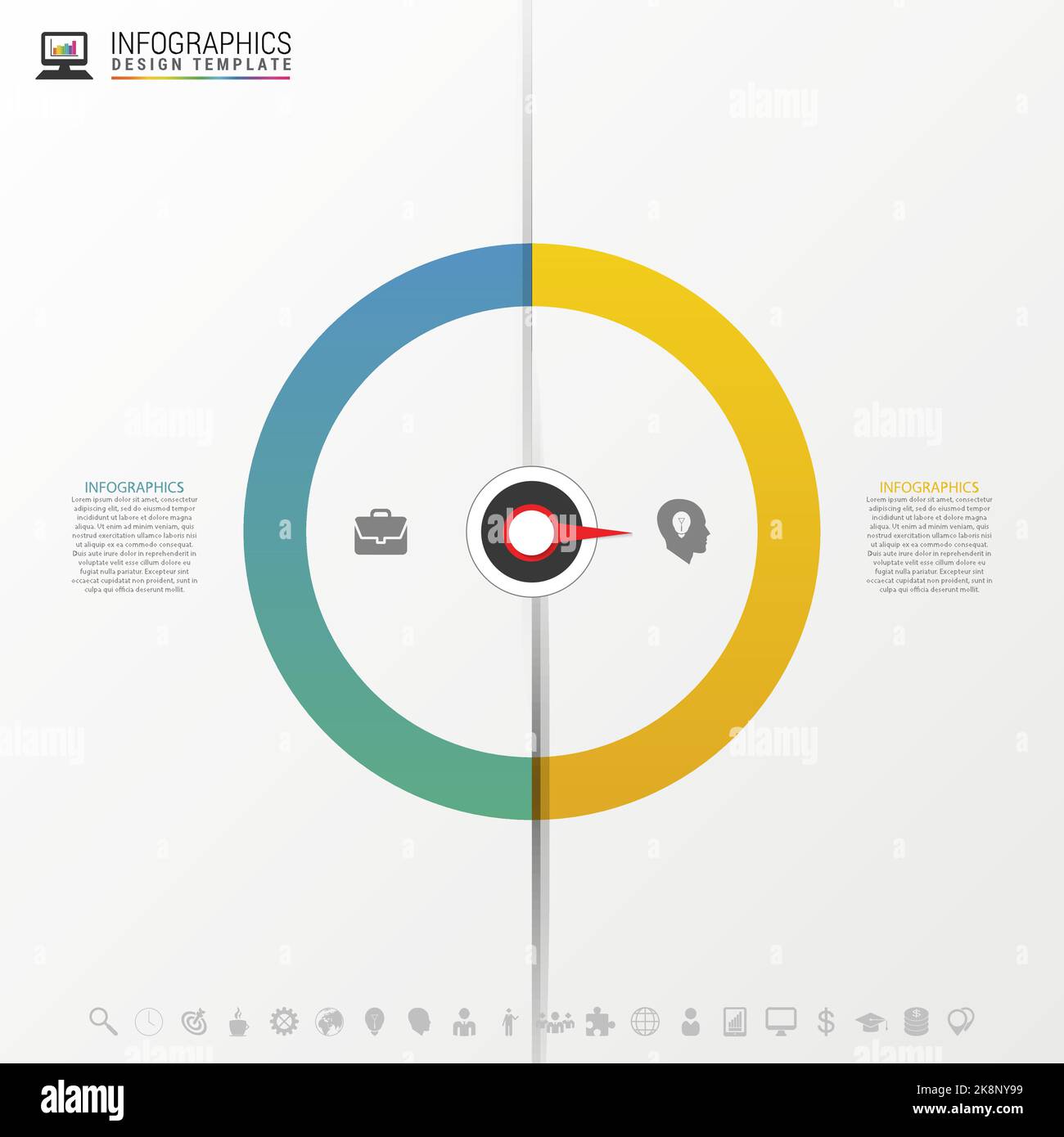 Infographics step by step with pointer. Business concept. Vector ...