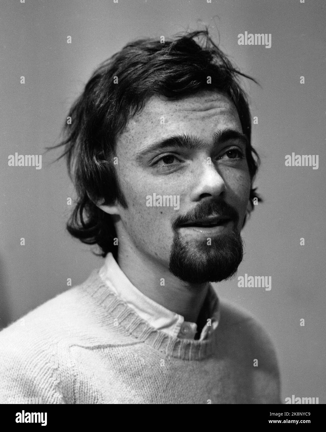 Oslo 19700109 actor oyvind blunck portrait photo Black and White Stock ...