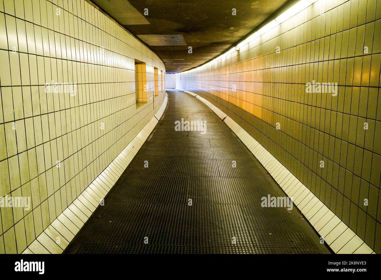 A hallway in the subway station Stock Photo - Alamy