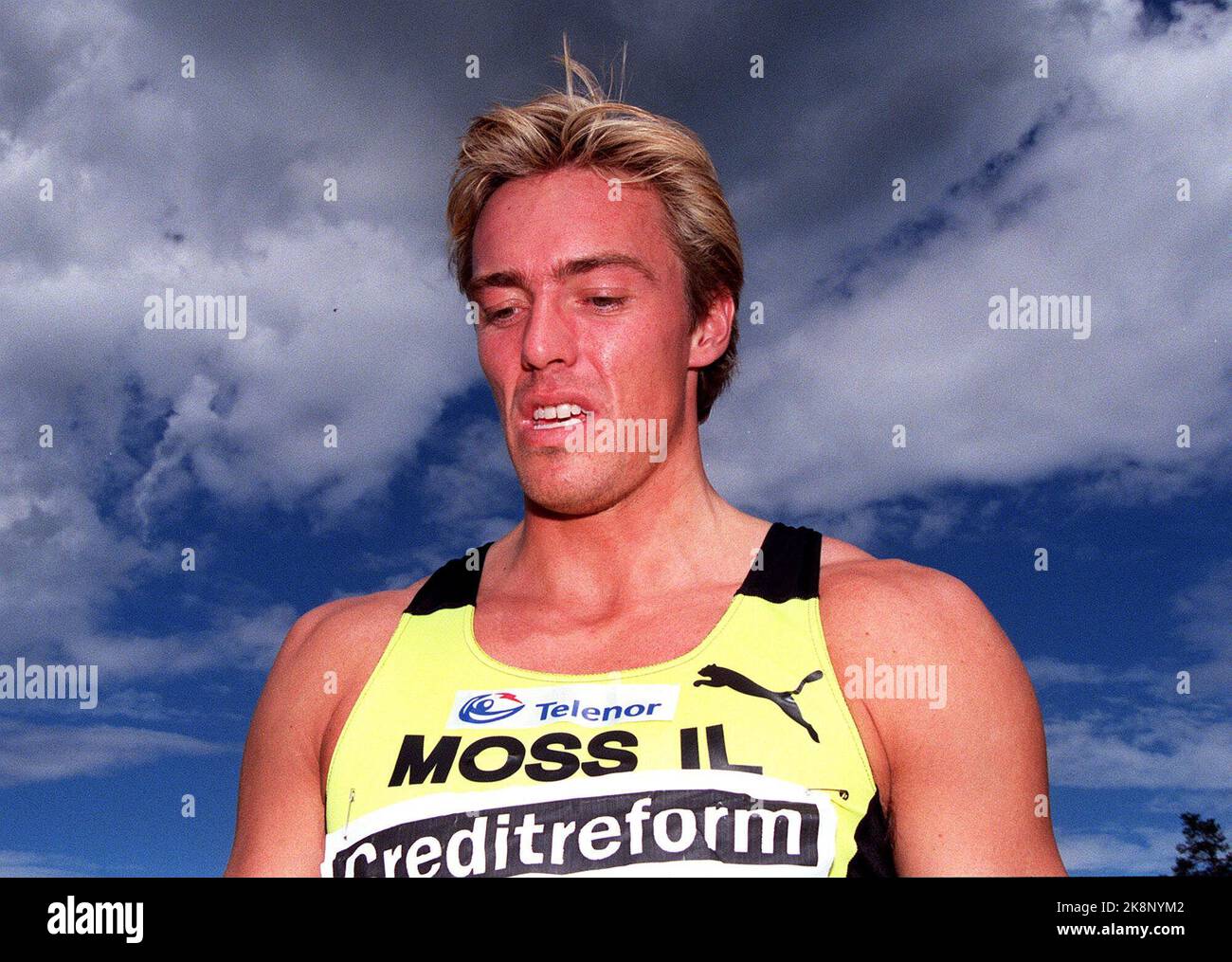 Tønsberg 19980620: Geir Moen was not satisfied after the 100-meter in ...