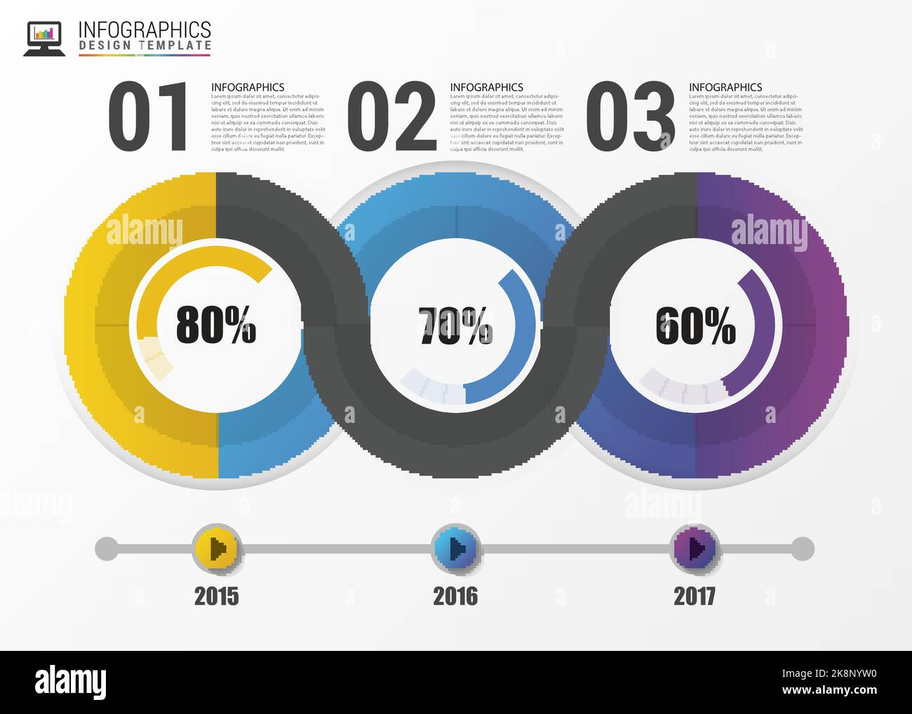 Infographic design with 3 options. Business concept. Vector ...