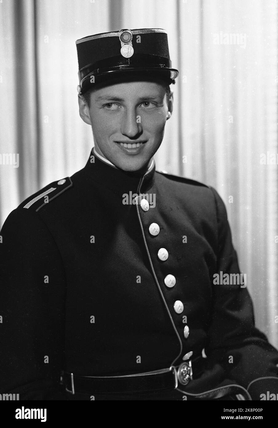 Oslo 19580115. Photography of H.K.H. Crown Prince Harald in connection ...