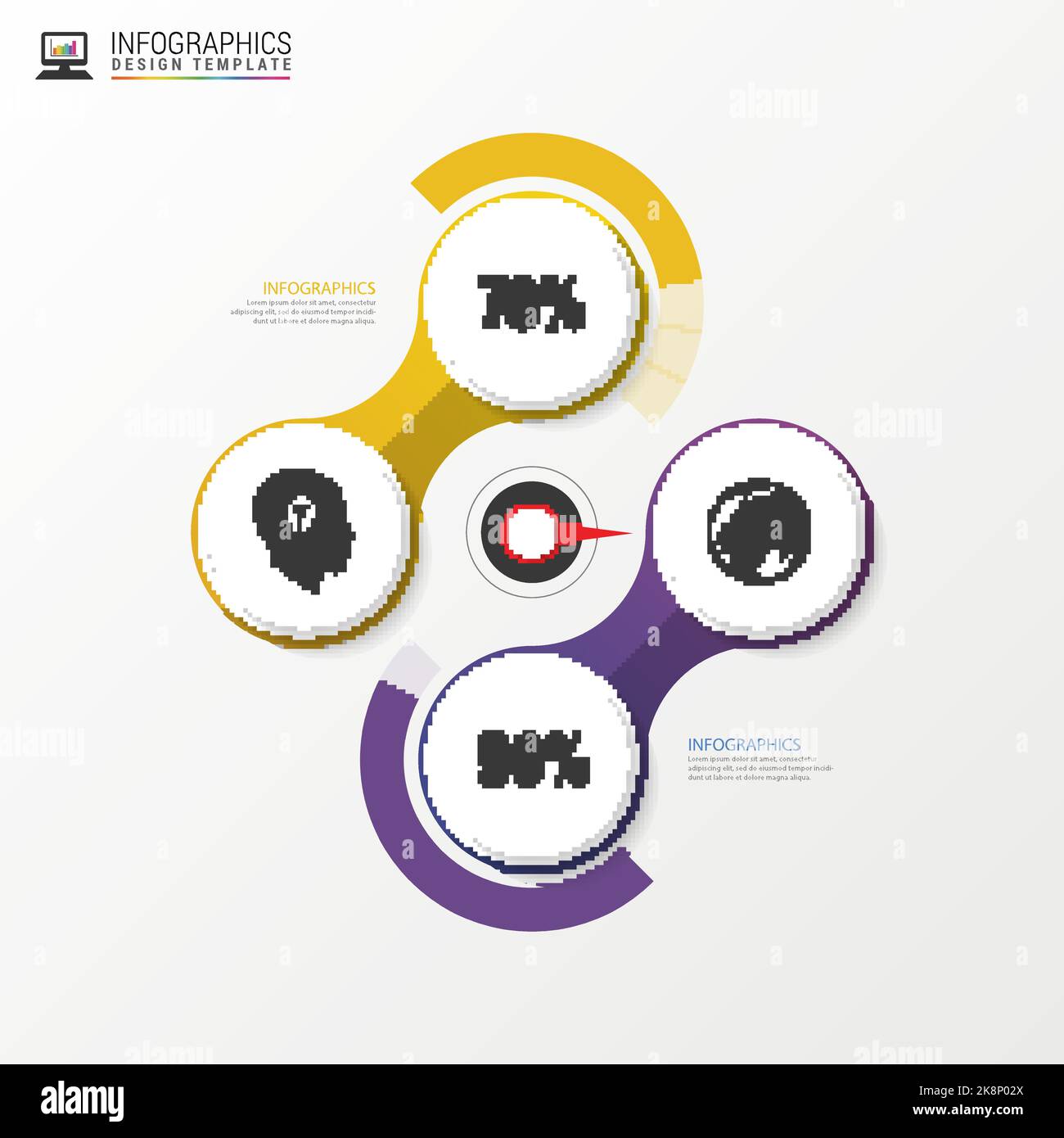 Abstract infographic with pointer. Modern design template. Vector ...
