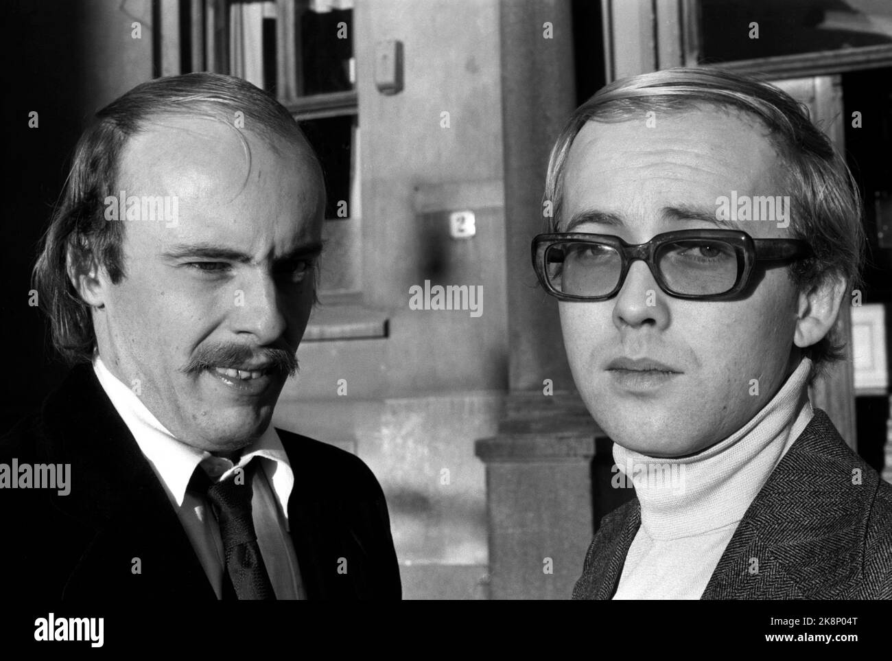 Oslo 197311. Tore Ryen (t.v.) and Dag Frøland create radio programs ...