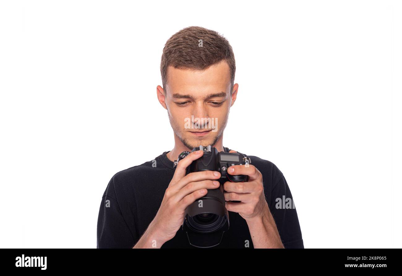 Man professional movie camera hi-res stock photography and images - Alamy