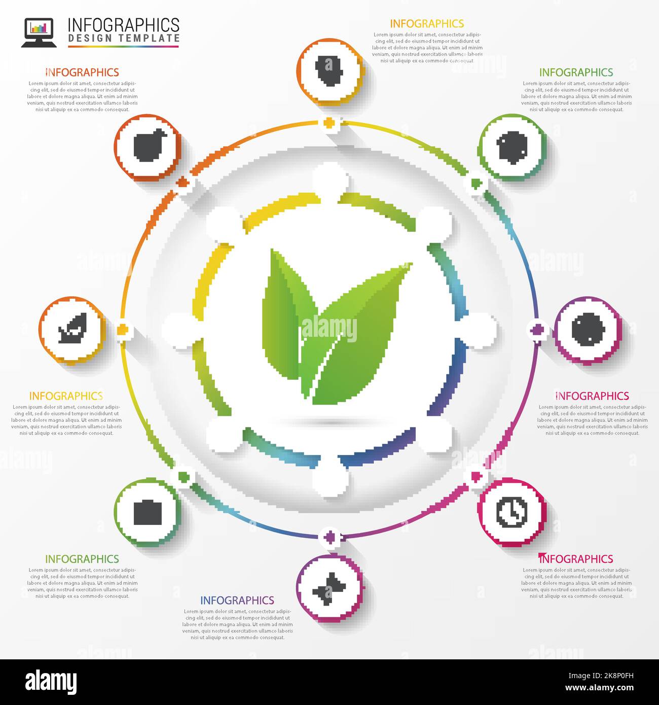 Circle infographic. Template for diagram, graph, presentation. Vector ...