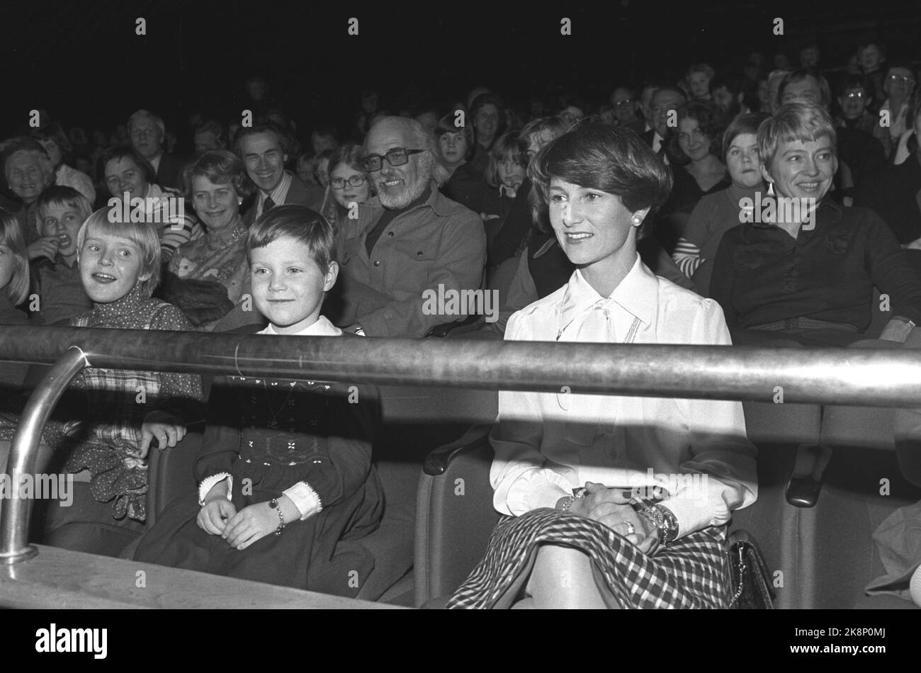 Oslo 19760312. Crown Princess Sonja and Princess Märtha Louise during ...