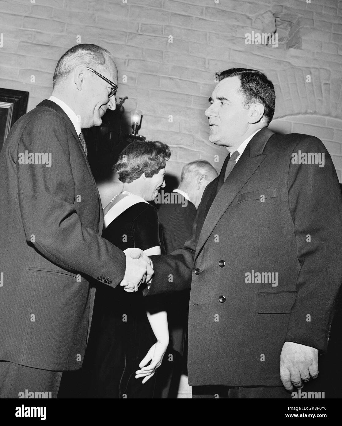 Oslo March 9, 1963. The Soviet Foreign Minister Andrei Gromyko visits ...