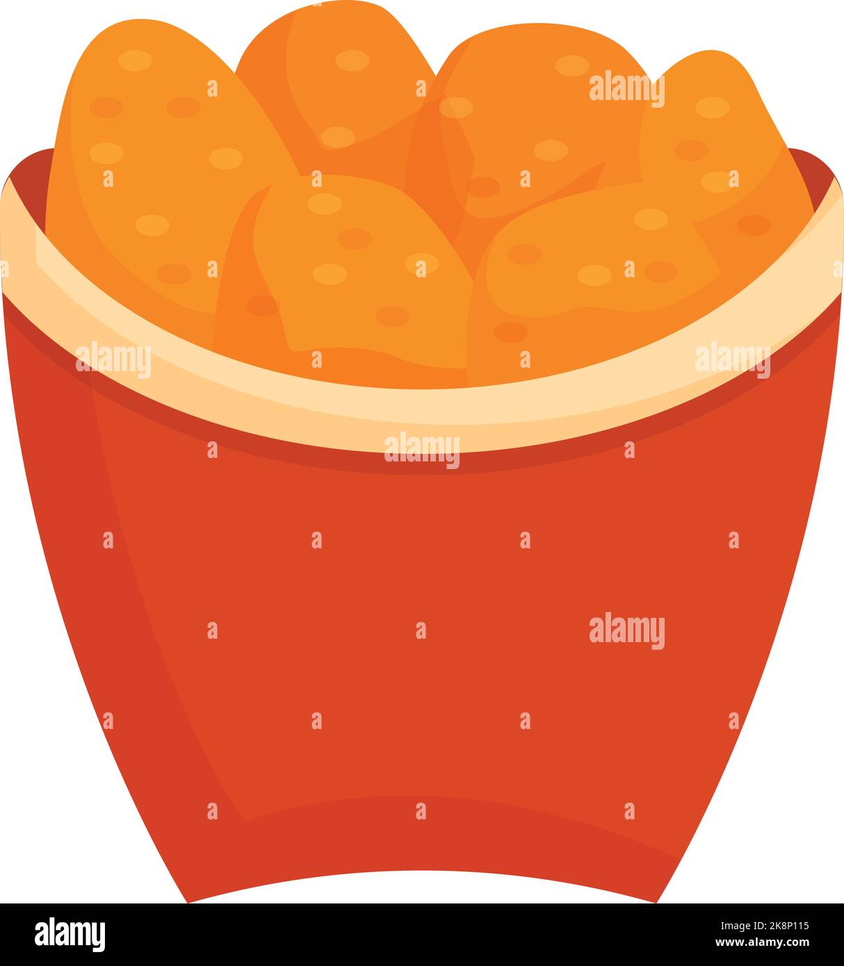 Tasty chicken nugget icon cartoon vector. Fast food. Hot lunch Stock ...