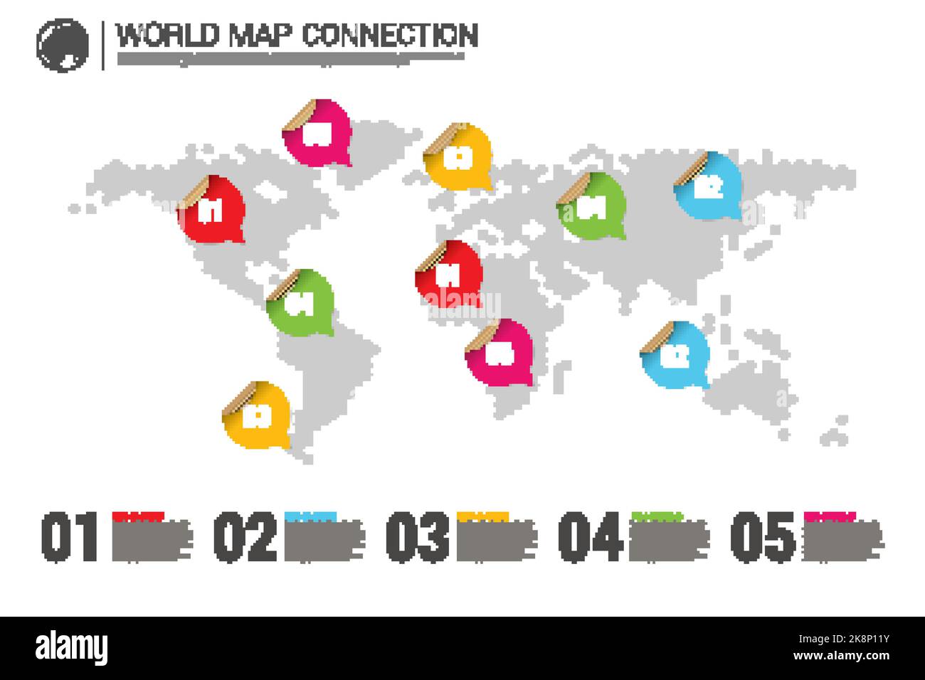 Map connection Stock Vector Images - Alamy