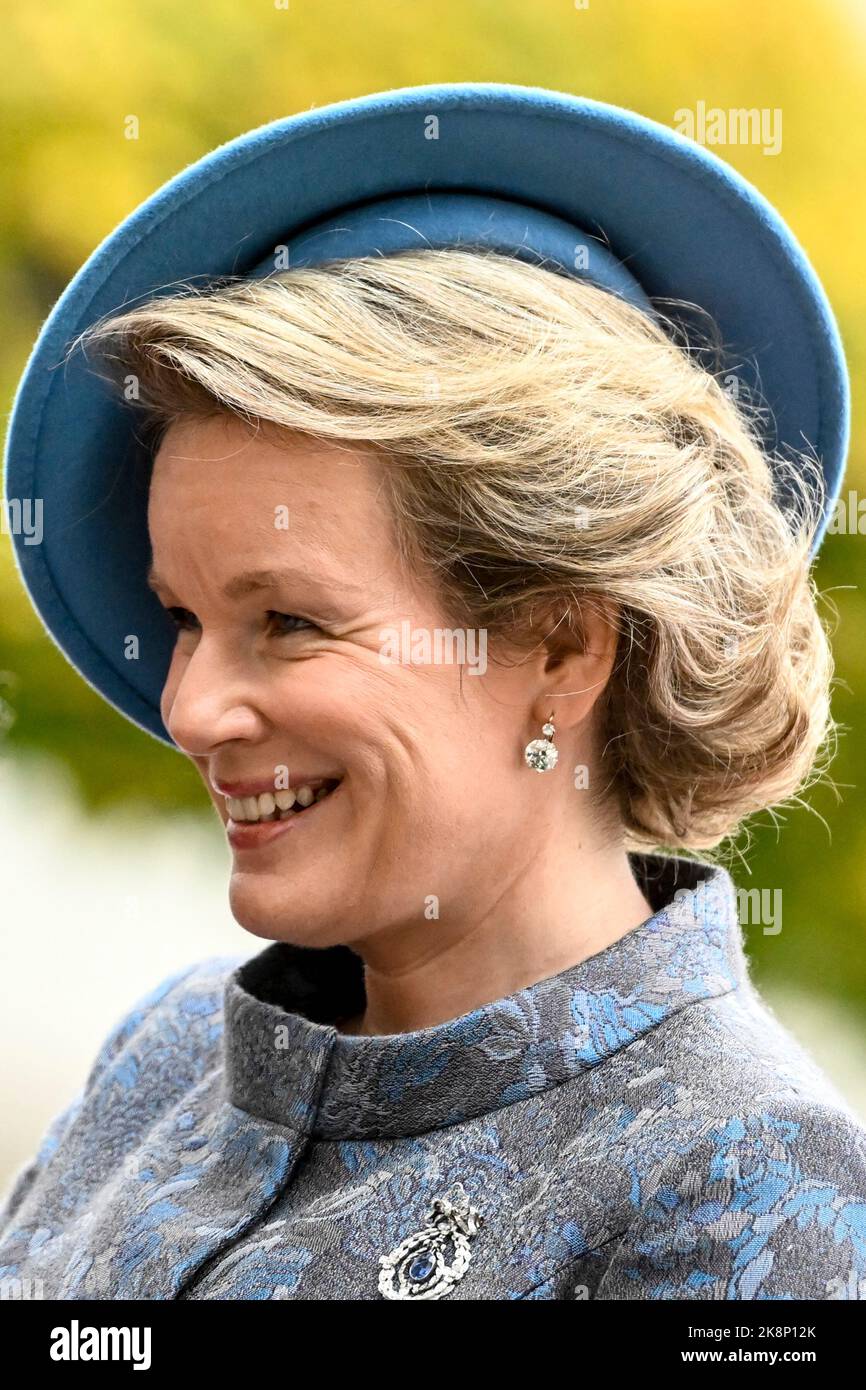 Queen Mathilde of Belgium pictured during the official state visit of ...