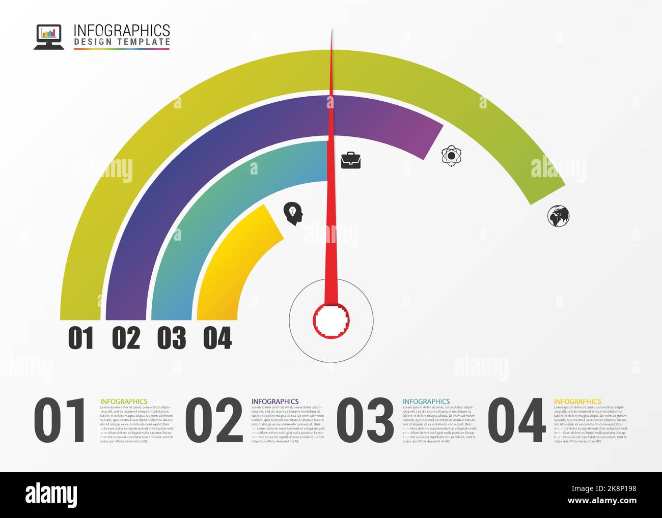 Pie Chart Circle Graph. Modern Infographics Design Template. Vector ...