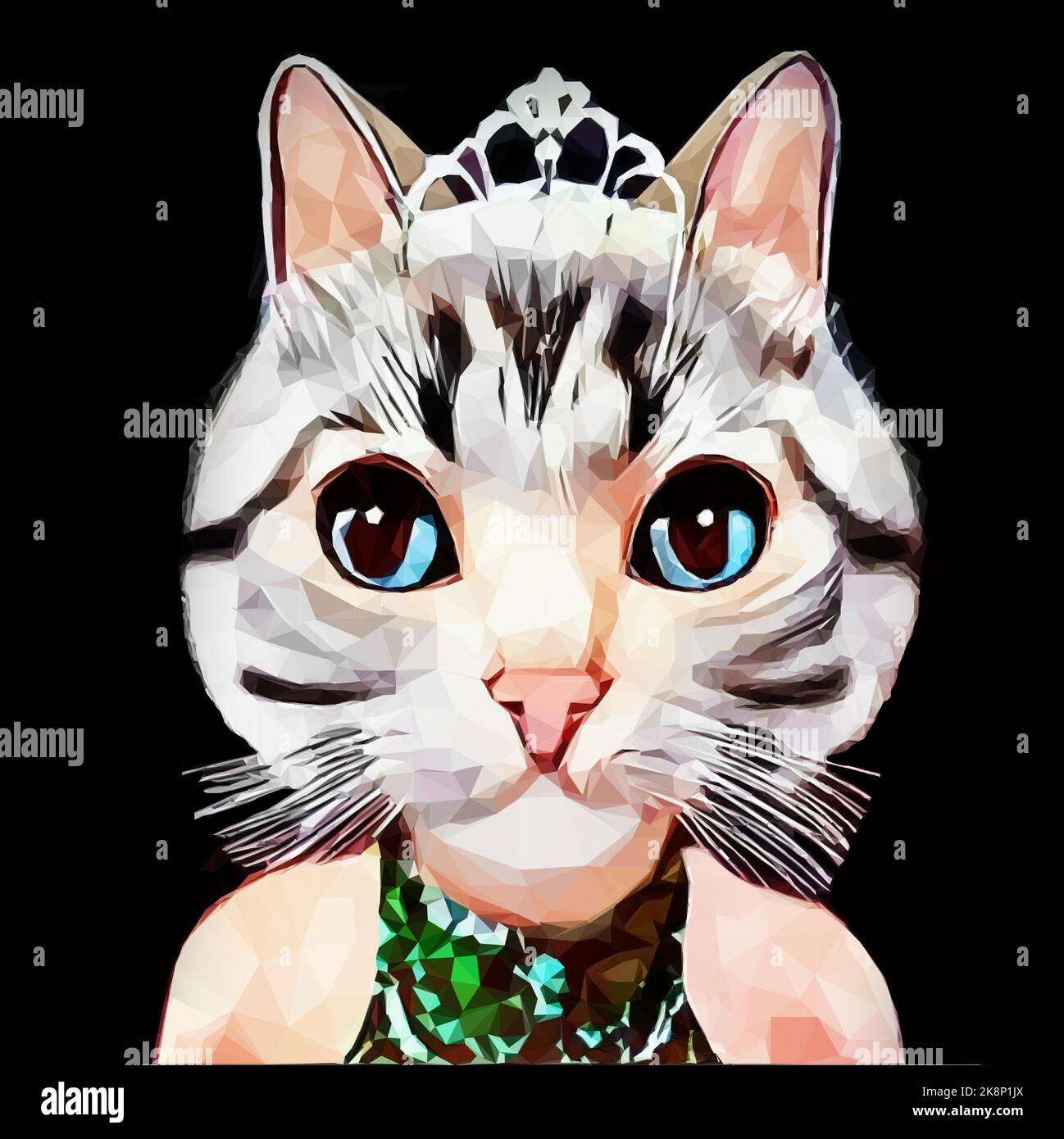Cat crown vector Stock Vector Images - Alamy
