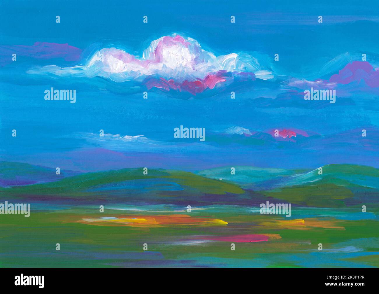 Abstract mountains oil painting hi-res stock photography and images - Alamy