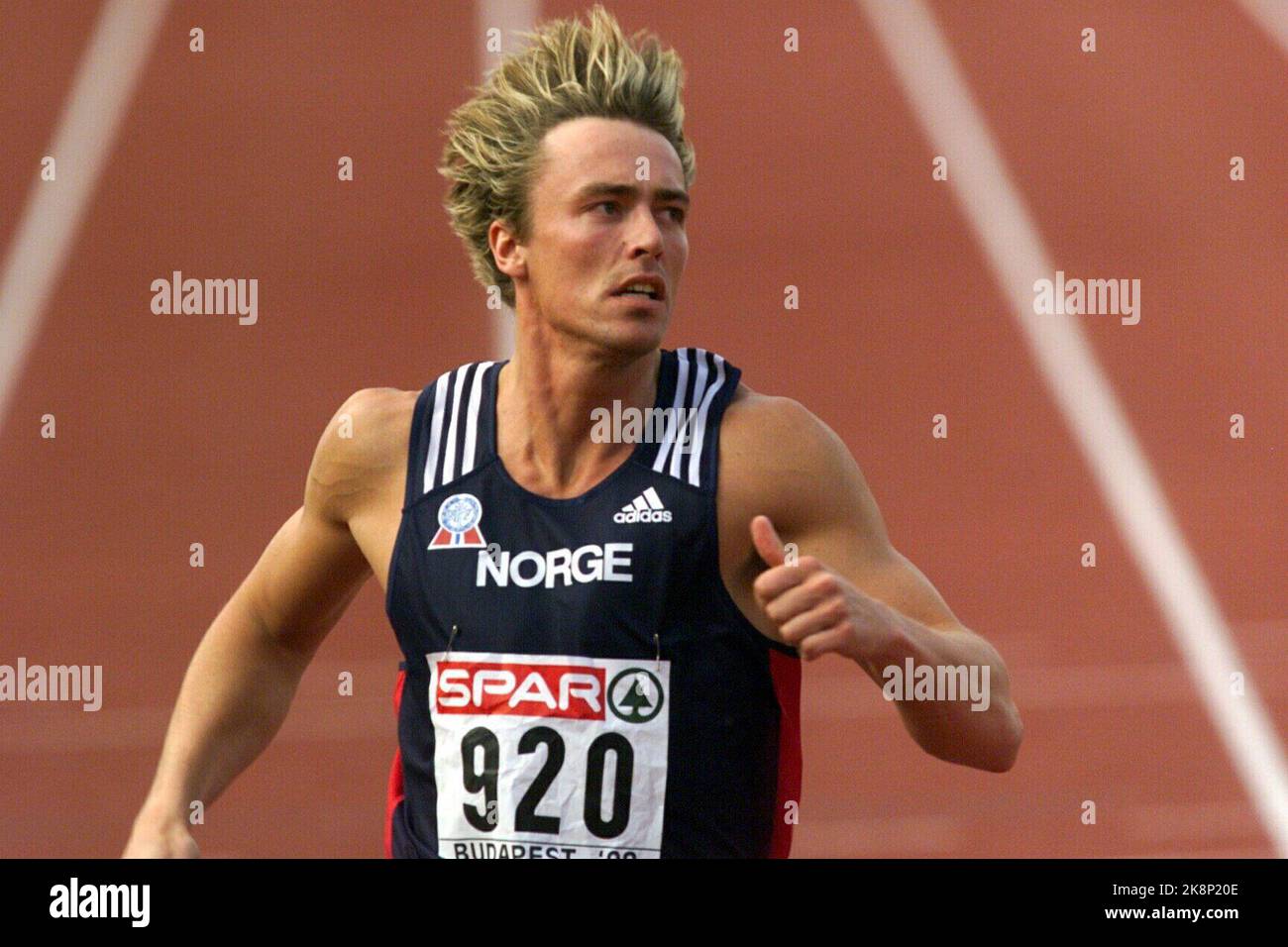 Budapest, Hungary 19980818: Athlete Geir Moen went on to the semi ...