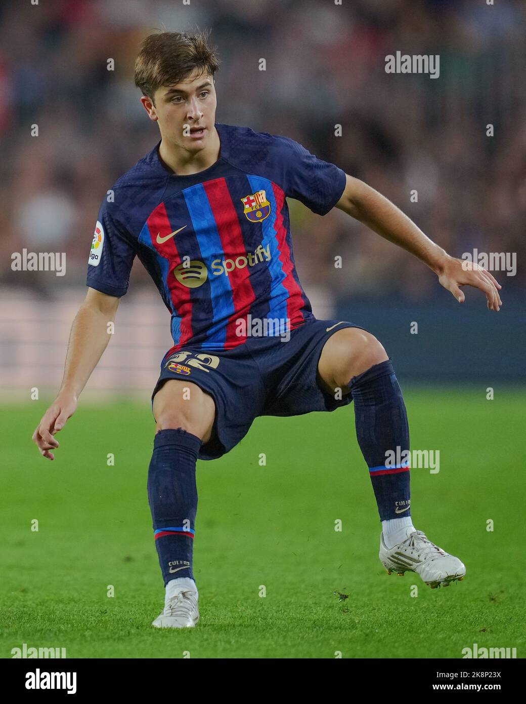 Barcelona, Spain. October 23, 2022, Pablo Torre of FC Barcelona during ...