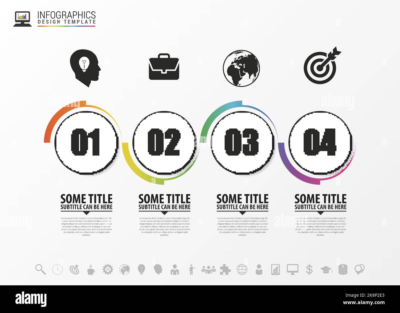 Abstract timeline infographic template. Vector illustration Stock ...