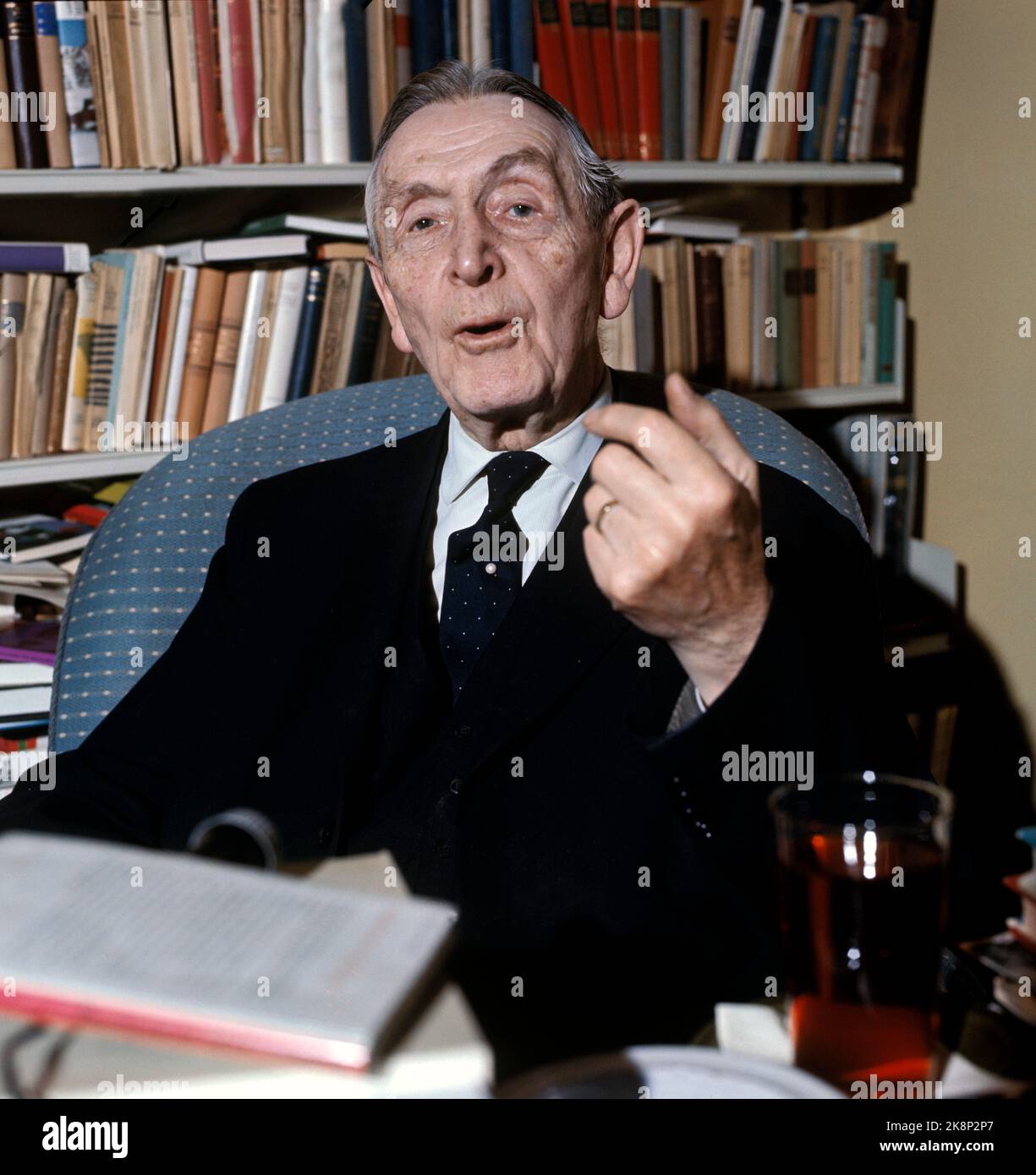 Oslo 1969. Professor Francis Bull, portrait. Photo Erik Thorberg / NTB ...