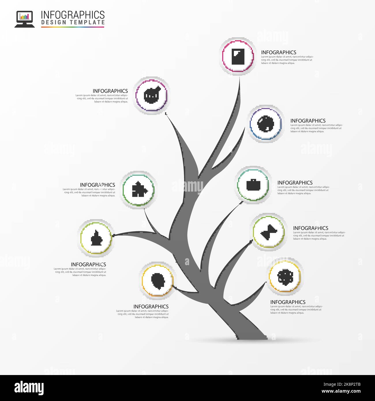 Tree infographic hi-res stock photography and images - Alamy
