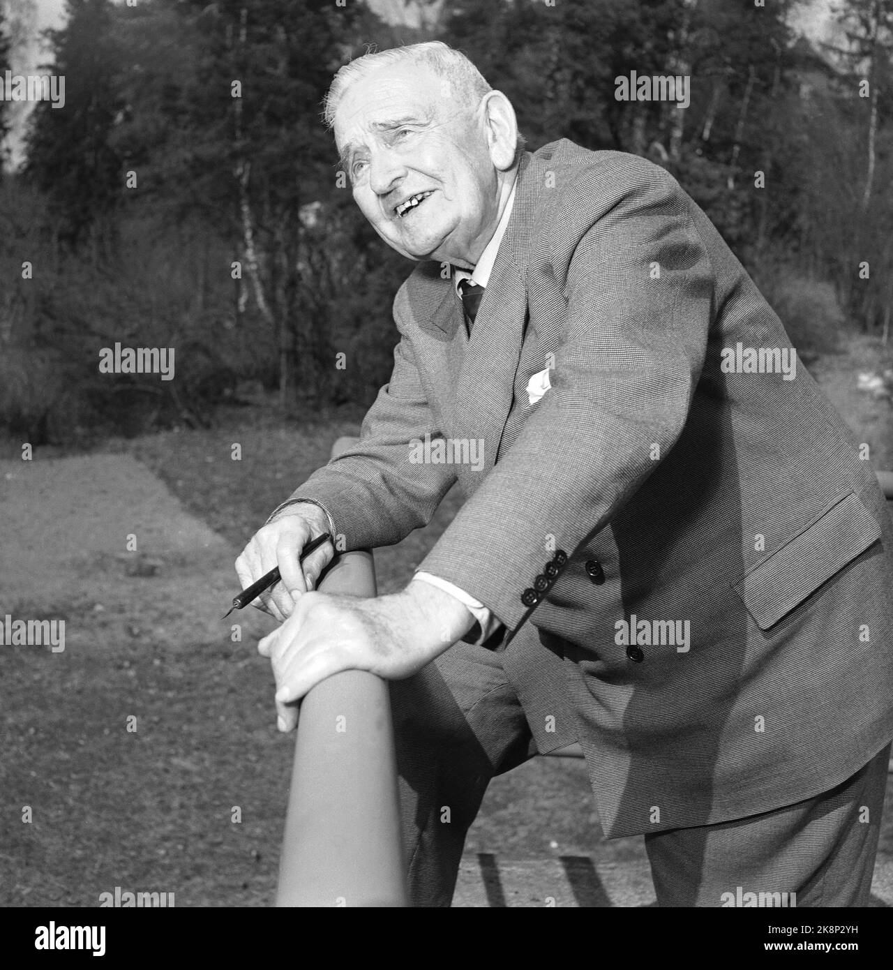 Portrait of actor Hauk Aabel. He is here 87 years old and still works ...