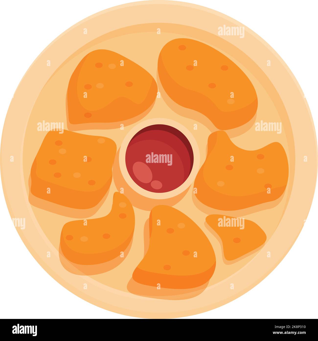 Restaurant nugget icon cartoon vector. Chicken food. Fast menu Stock ...