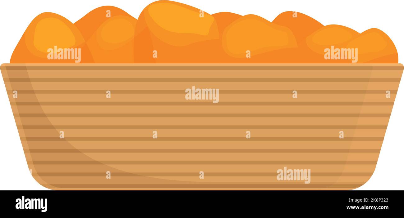 Fried nugget box icon cartoon vector. Fast food. Restaurant meat Stock ...