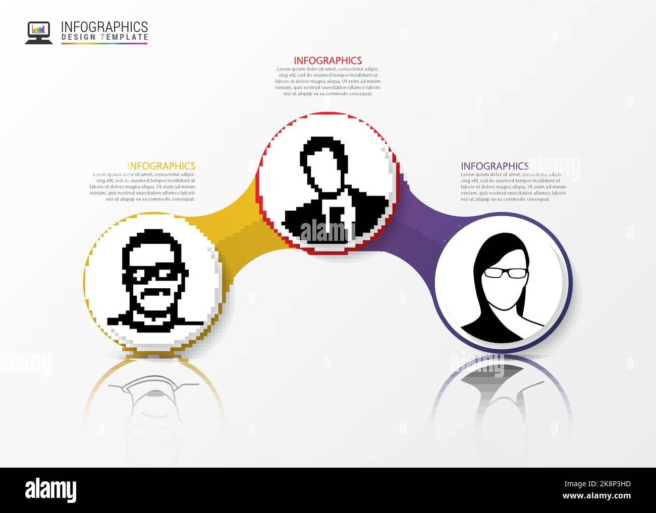 Modern organization chart template. Vector illustration Stock Vector ...