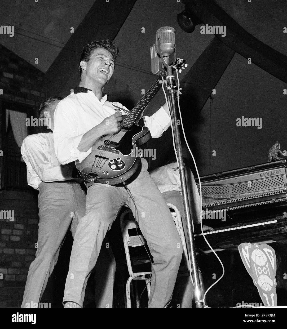 Oslo 19580820 Nordic rock competition at Jordal Amfi in Oslo. Rock ...