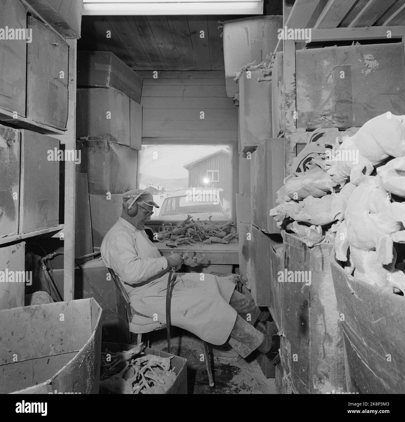 Tynset 25 February 1967. The company New Form A/S produces souvenirs in ...