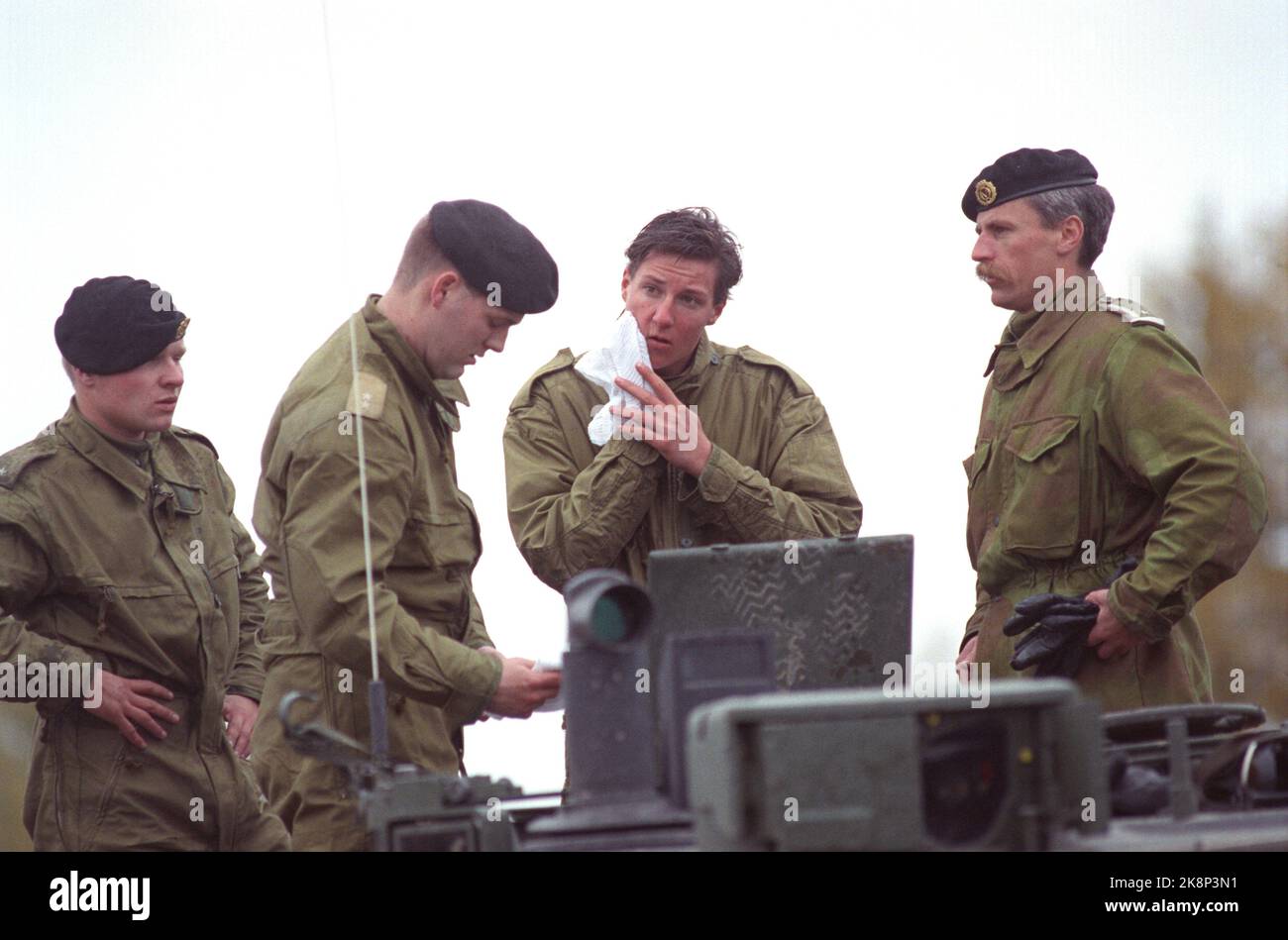 Trandum 19911003 crown prince haakon visits trandum hi-res stock ...