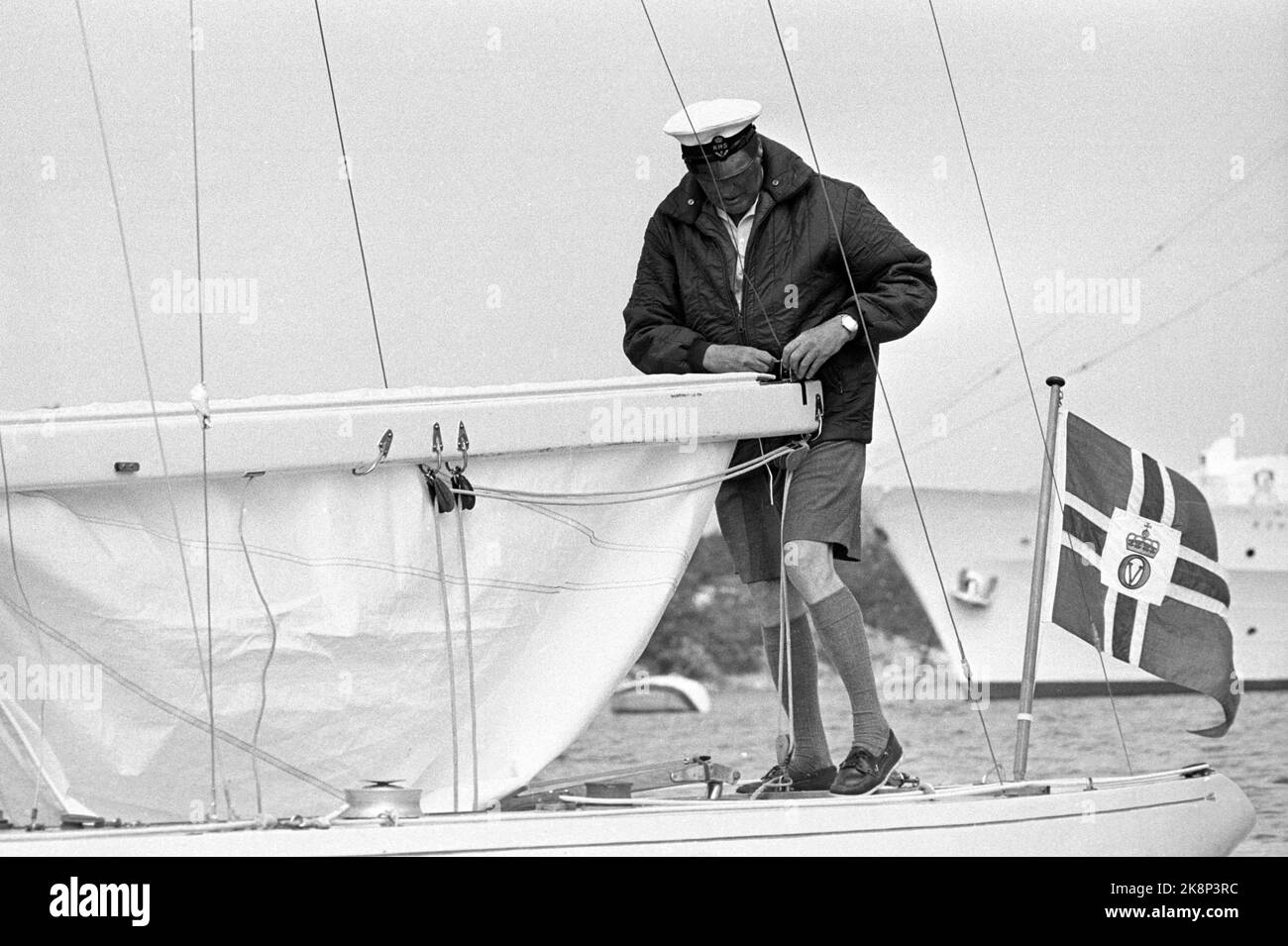 Flag on rope Black and White Stock Photos & Images - Alamy