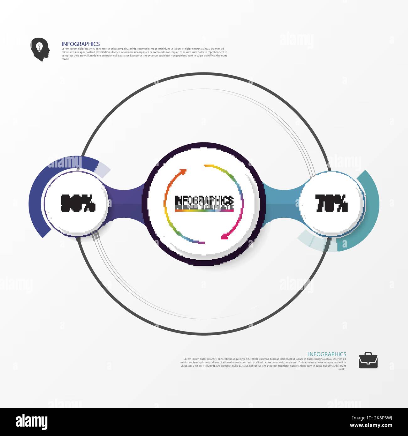 Infographic design circles. Modern design template. Vector illustration ...