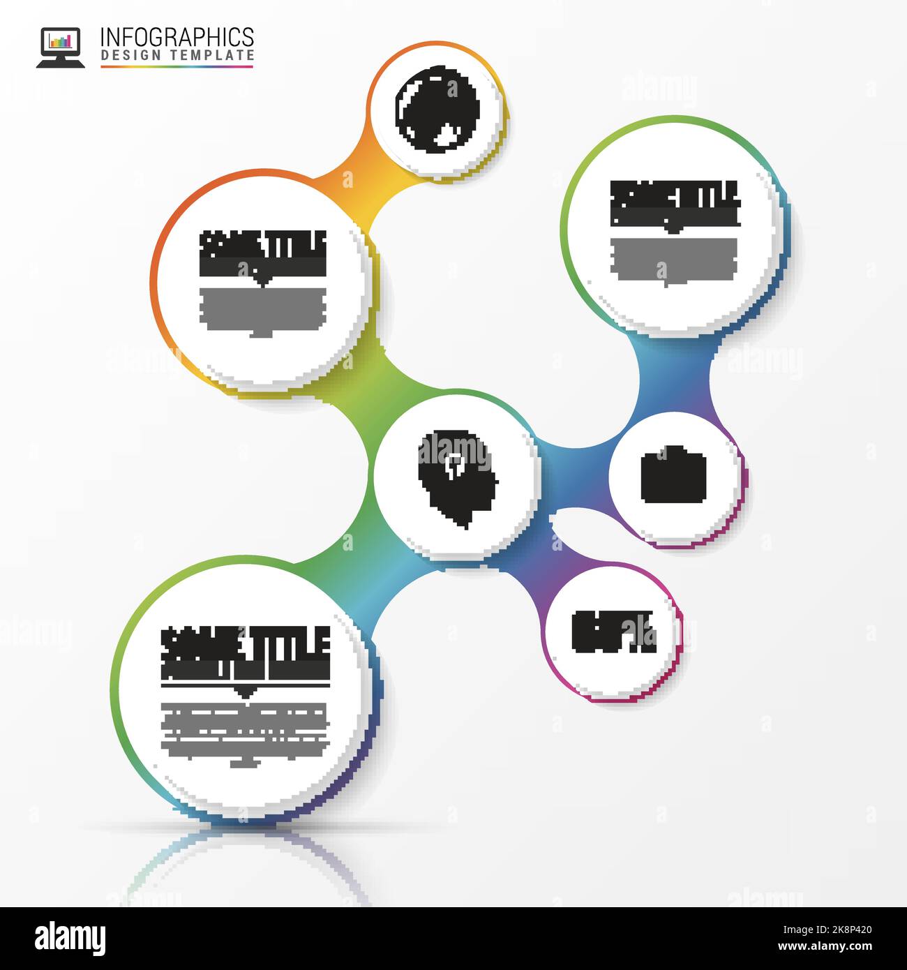 Abstract infographics design template with circles. Vector illustration ...