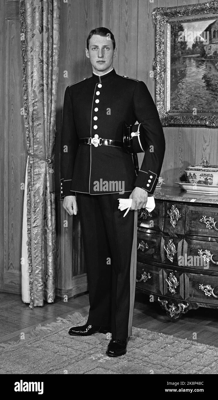 Oslo 19580115. Photography of H.K.H. Crown Prince Harald in connection ...